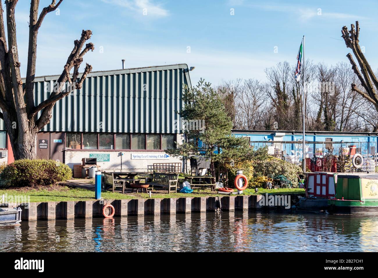 Spring Lea Cruising Club on the River Lea at Upper Clapton, London, UK ...