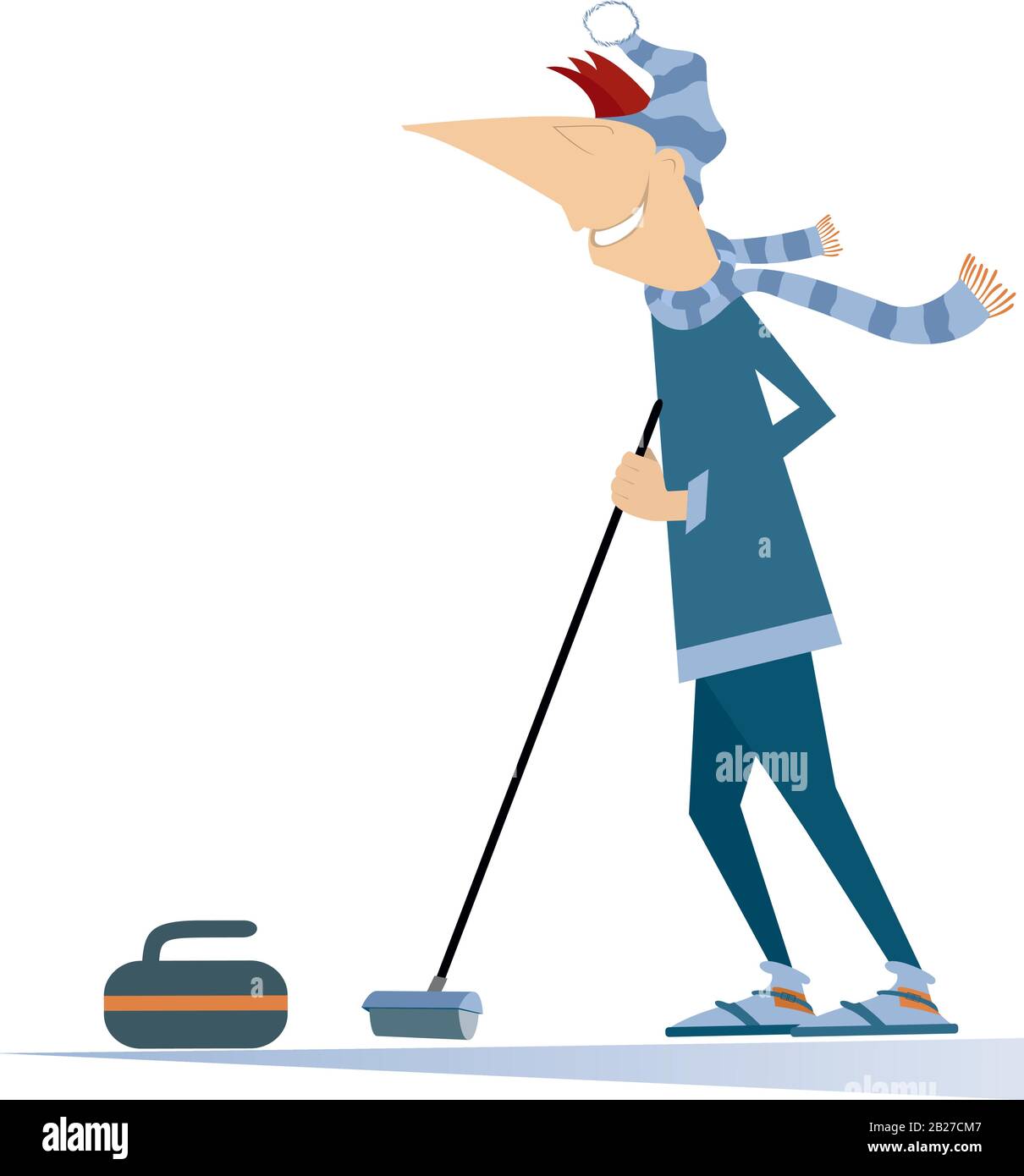 Curling sport cartoon hi-res stock photography and images - Alamy