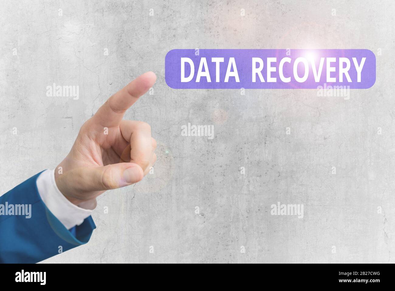 Writing note showing Data Recovery. Business concept for process of ...