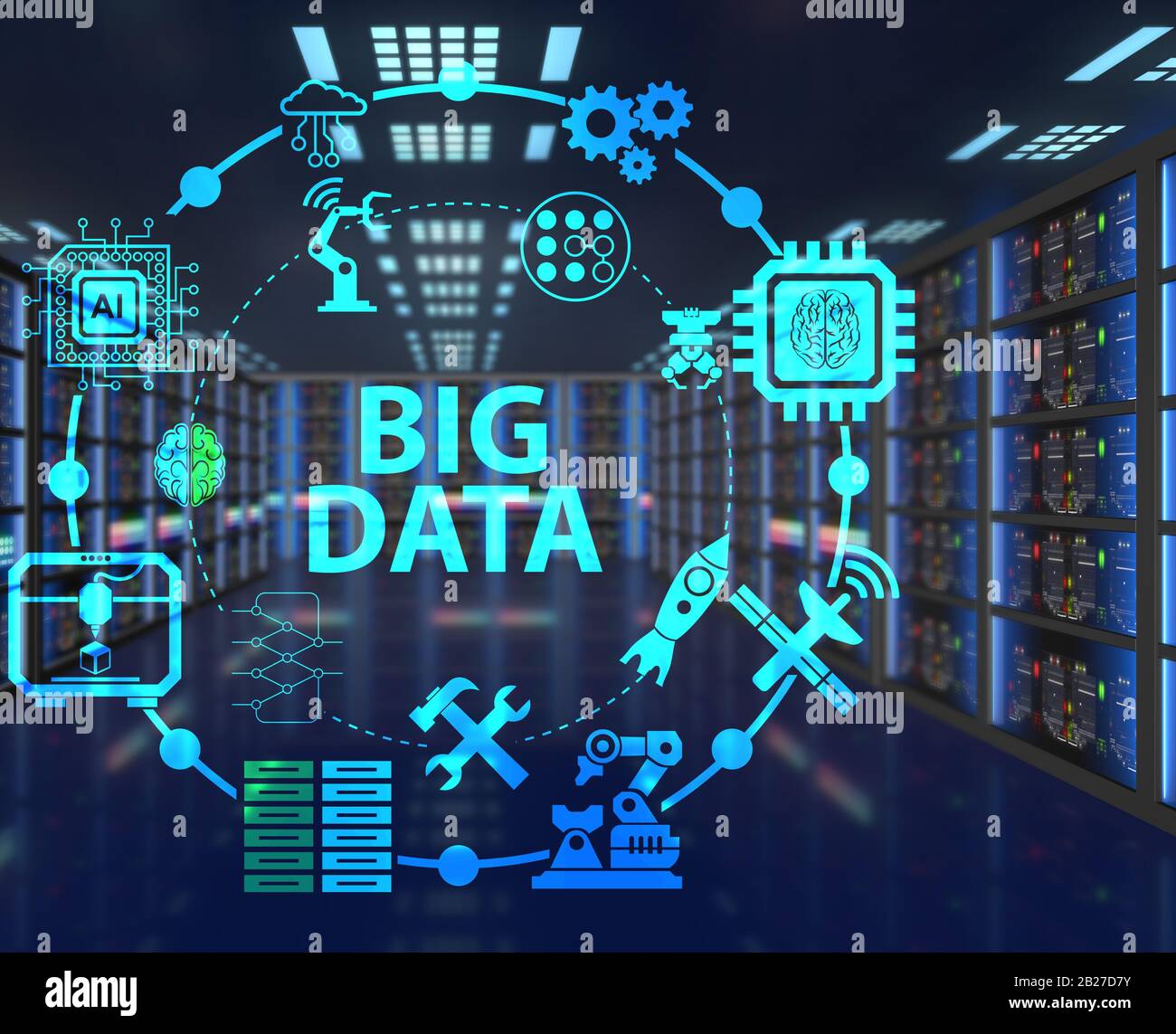 The big data computing concept of modern it technology Stock Photo - Alamy