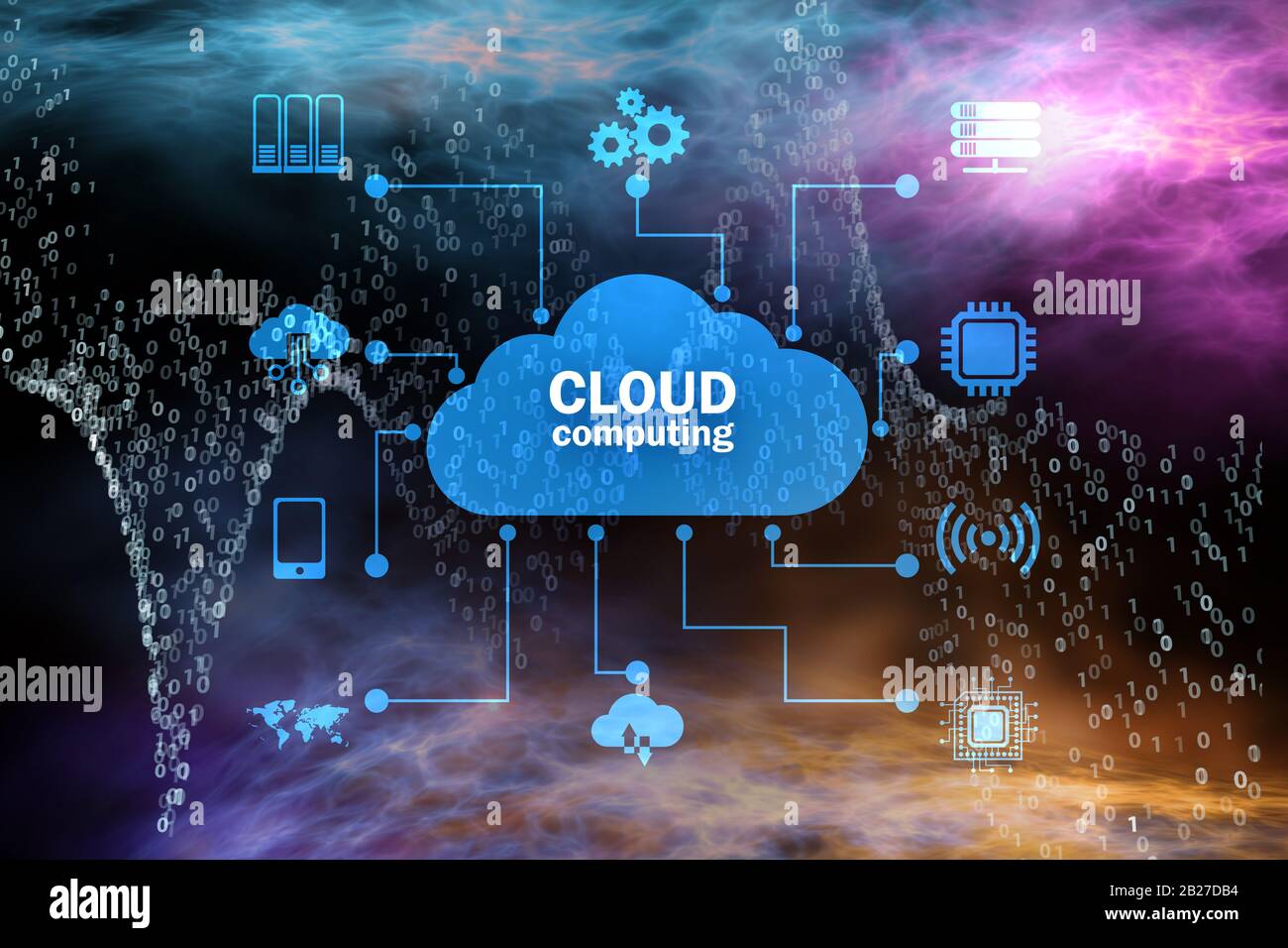 The cloud computing concept - 3d rendering Stock Photo - Alamy
