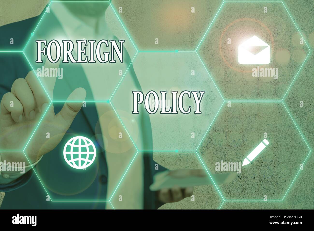 Conceptual hand writing showing Foreign Policy. Concept meaning a ...