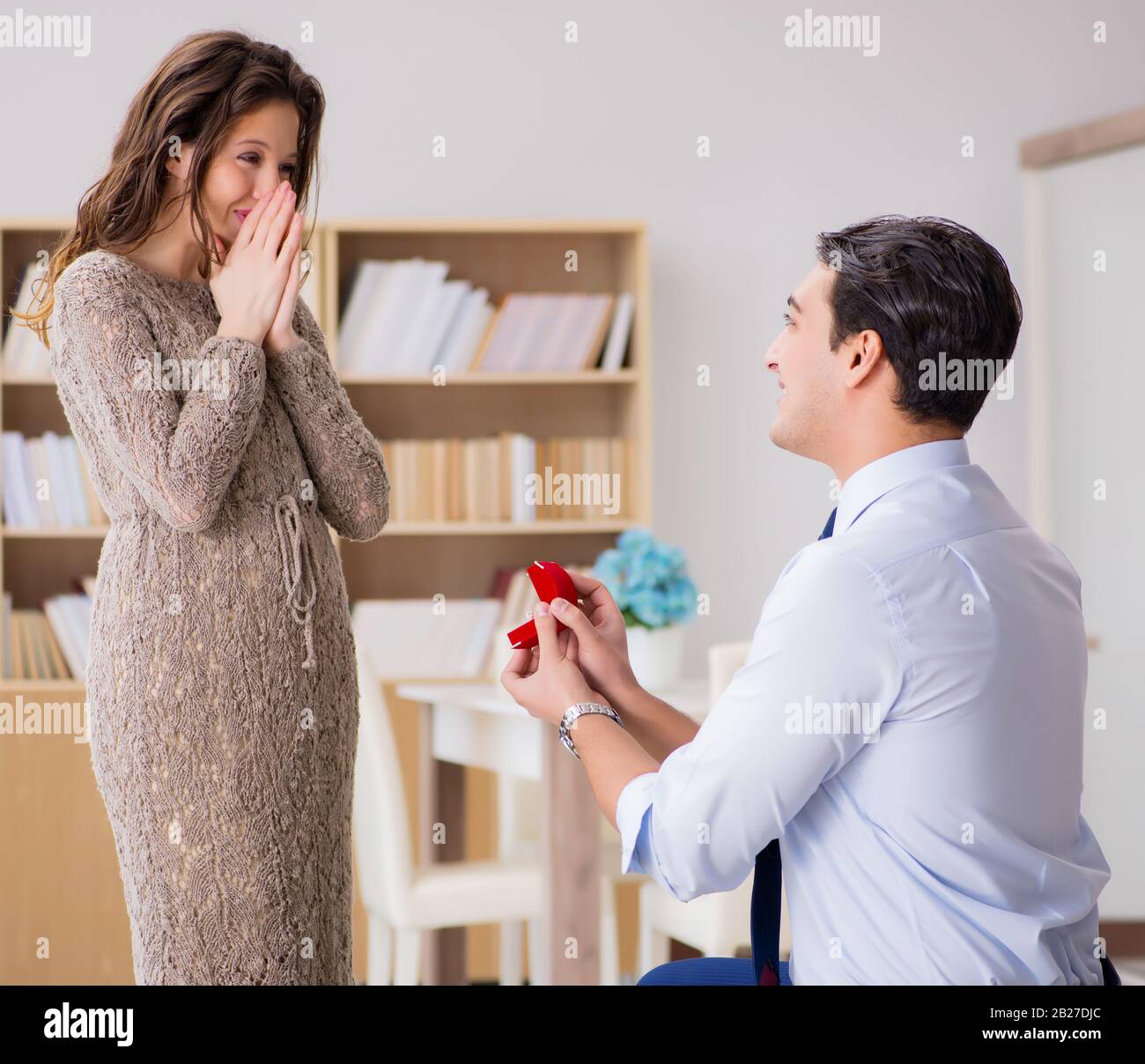 The romantic concept with man making marriage proposal Stock Photo - Alamy