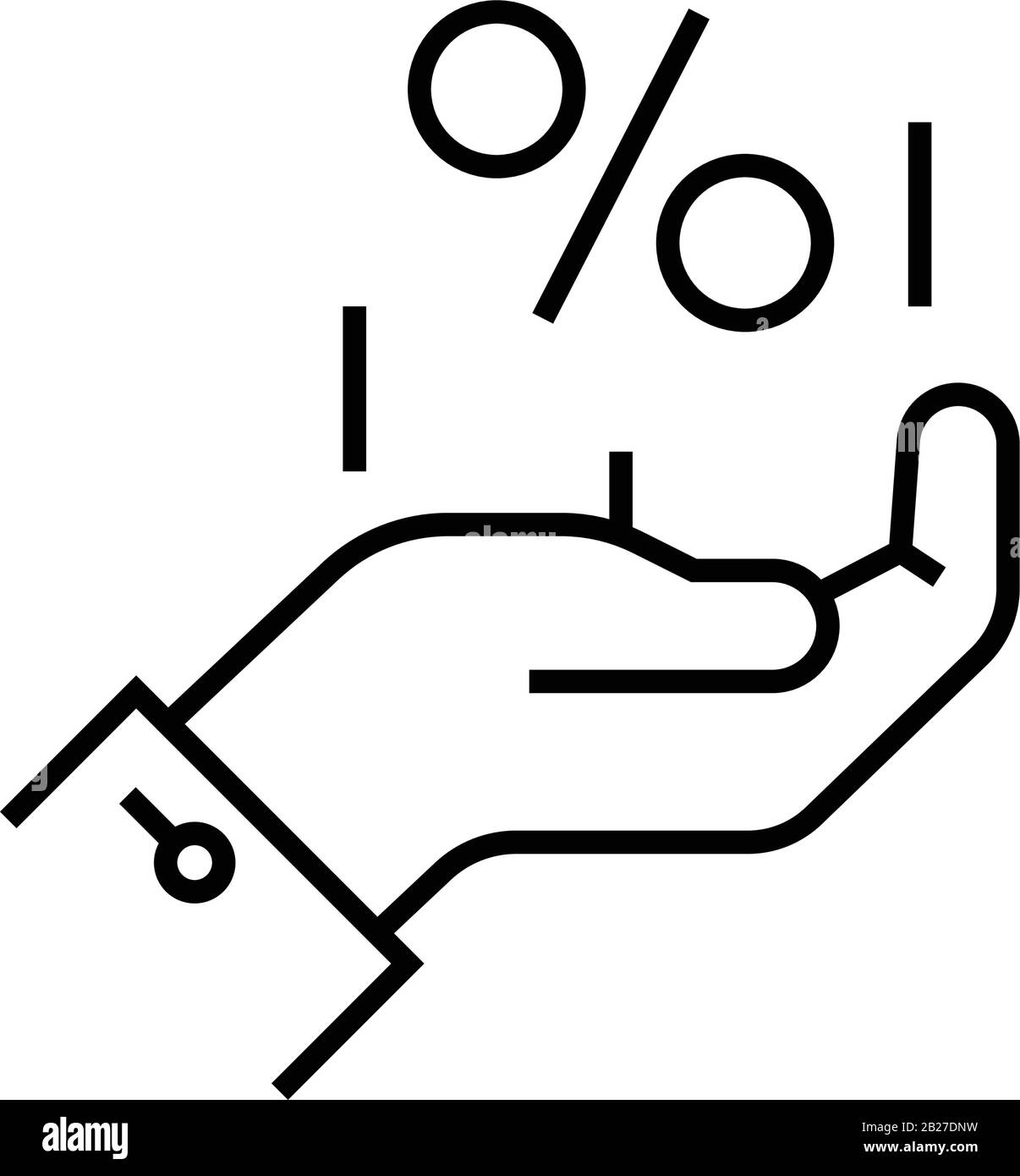 Sales management line icon, concept sign, outline vector illustration ...