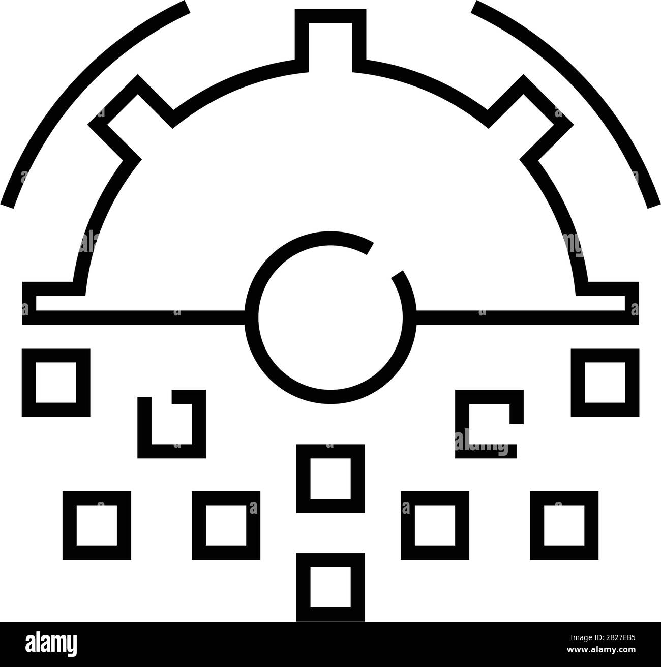 Setup line icon, concept sign, outline vector illustration, linear ...