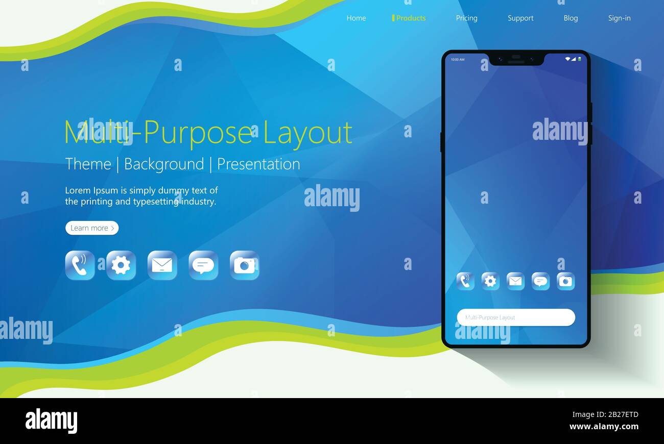 Mobile templates for business, Web page design, advertising and ...