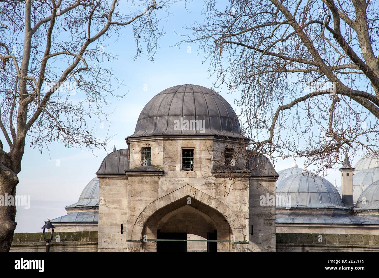 Istanbul, Turkey - 01/20/2019: View of interior courtyard of ...