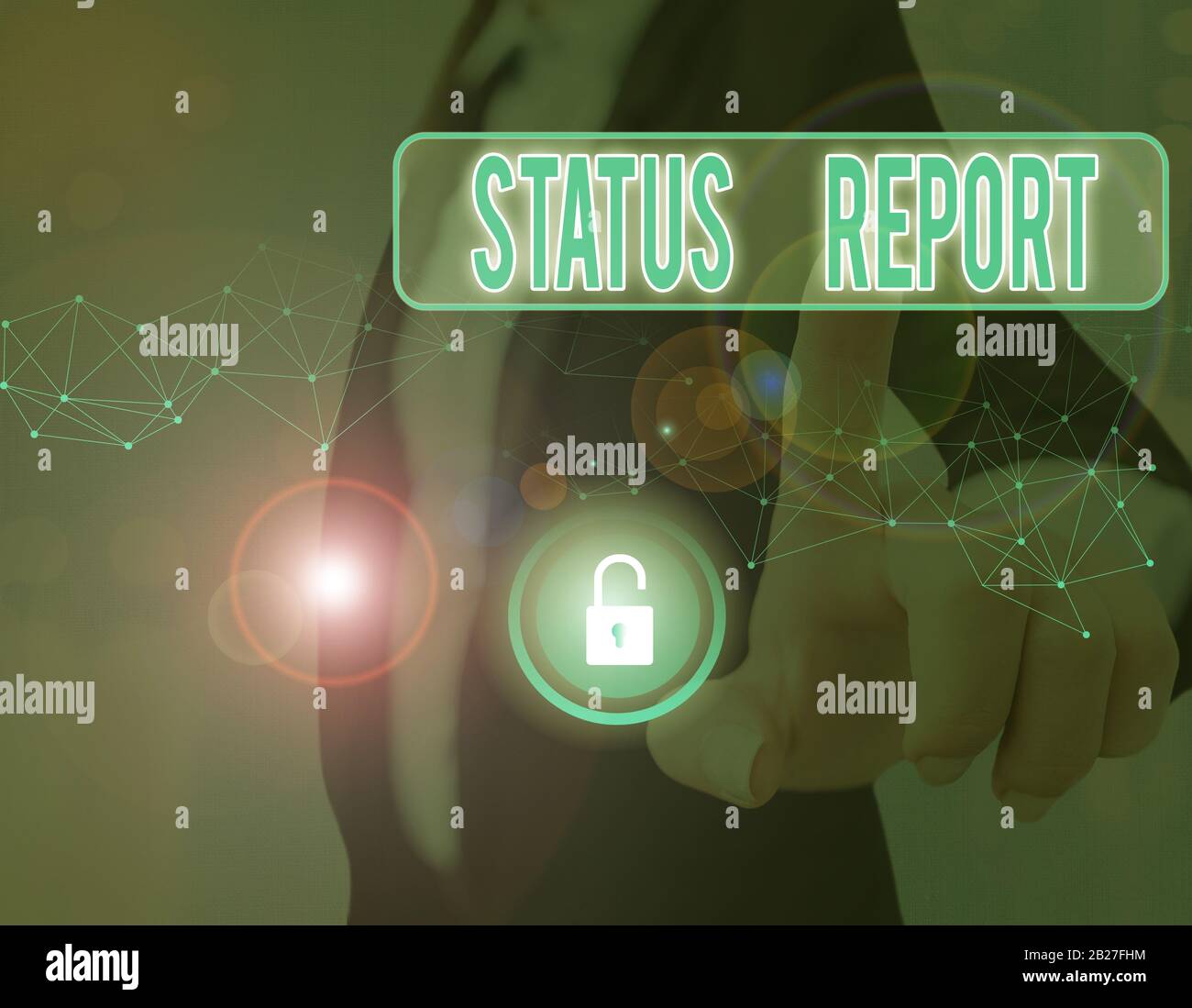 Writing note showing Status Report. Business concept for document ...