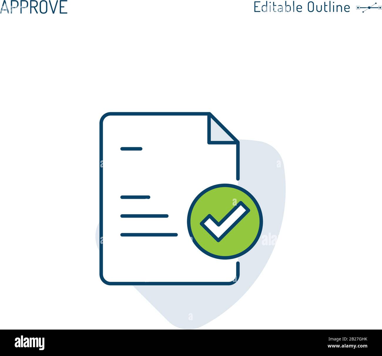 Agreement icon, Quality control document, Document Compliance, , Tick ...