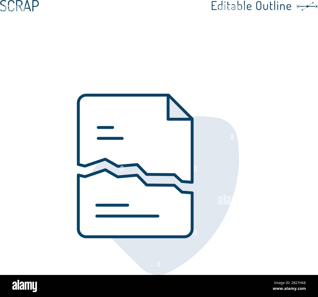 Torn paper icon, Scrap Document icon, Rough work, conflict of interest ...