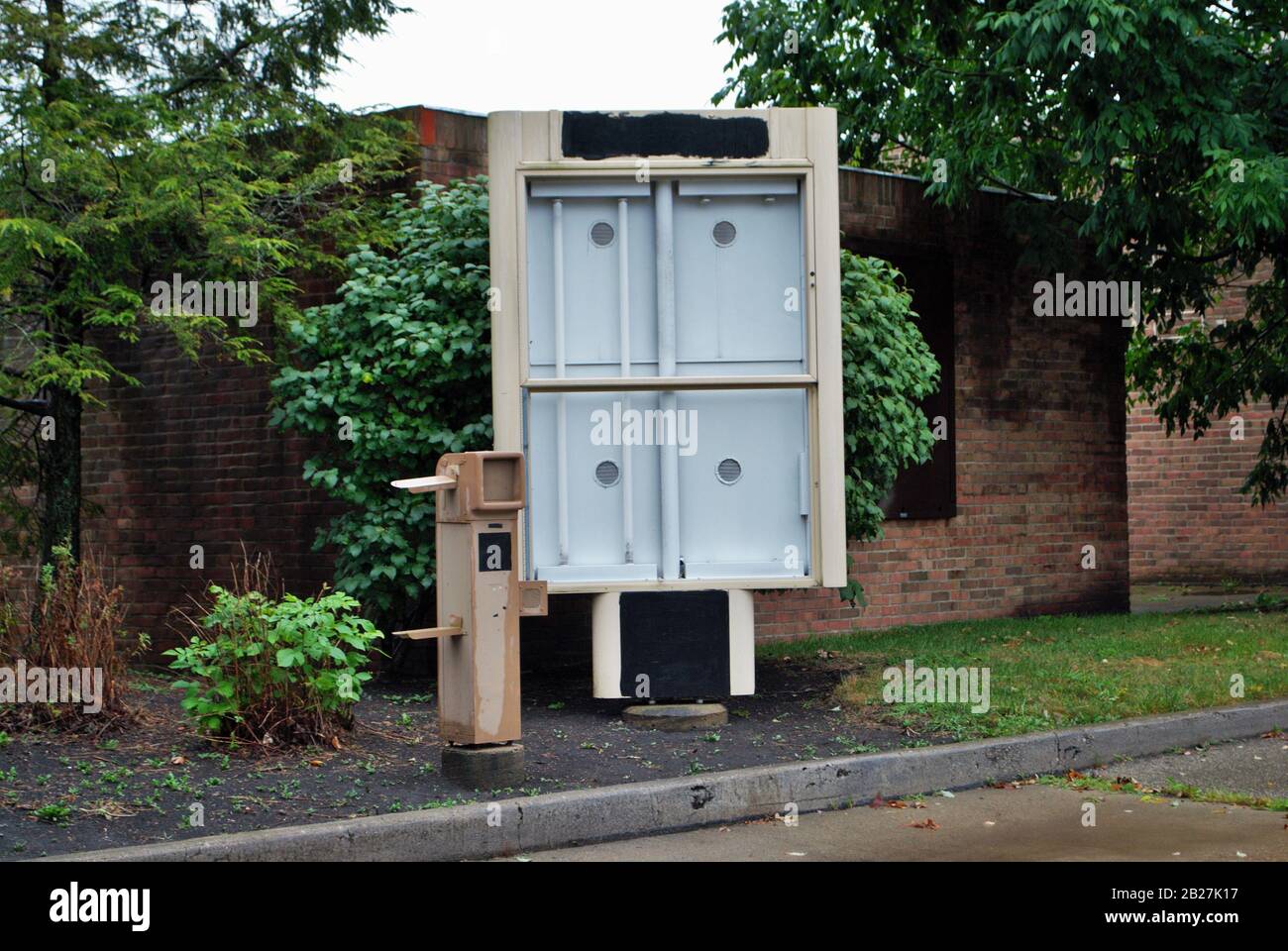 Drive thru menu reader board and speaker for an out of business fast ...