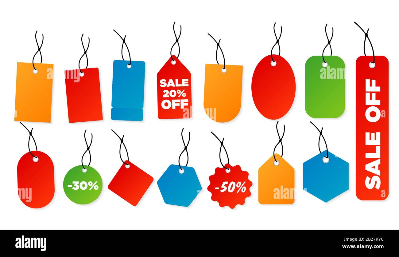 Set vintage labels tags Cut Out Stock Images & Pictures - Alamy