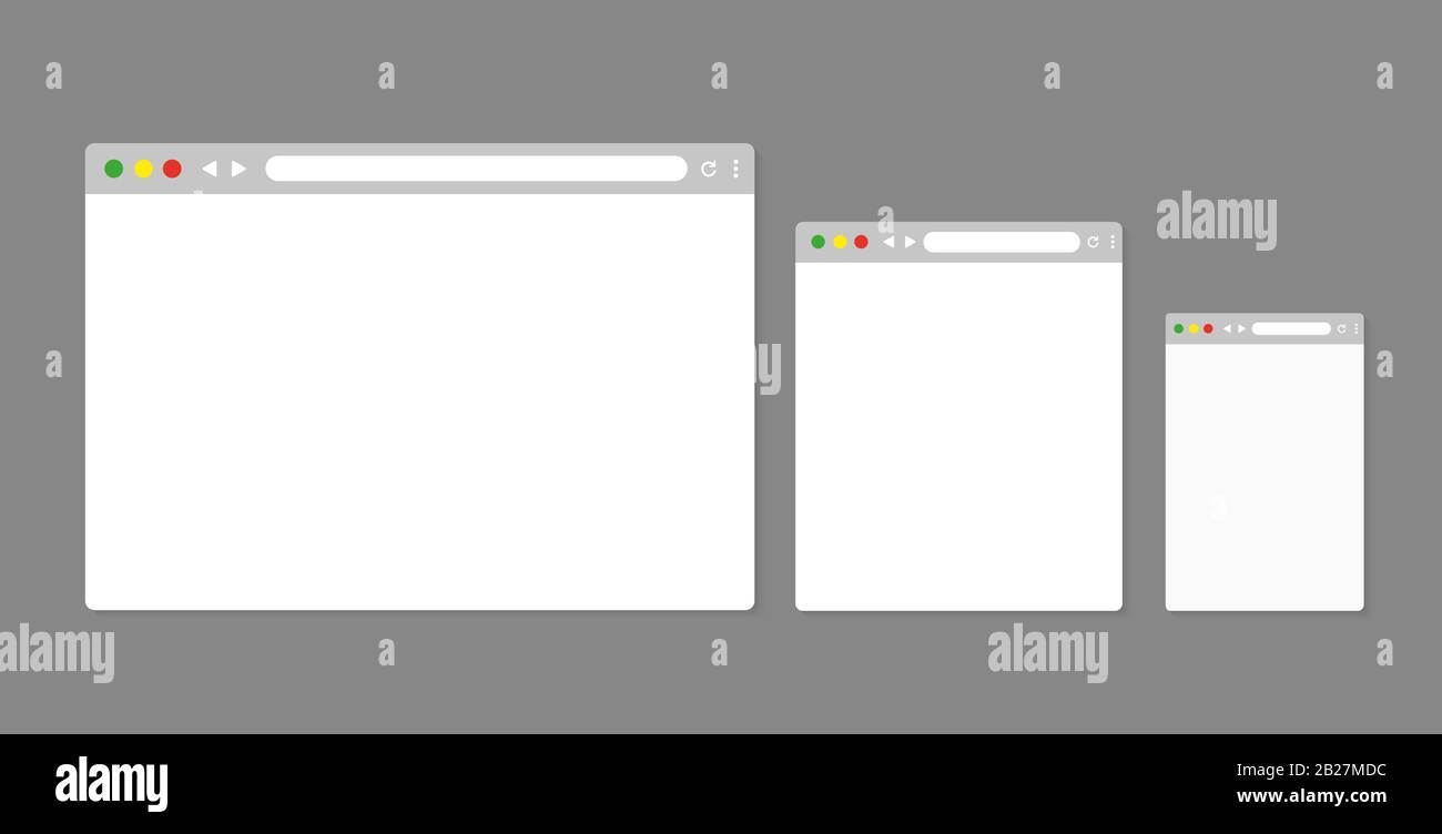 Simple browser window, flat vector illustration concept Stock Vector ...