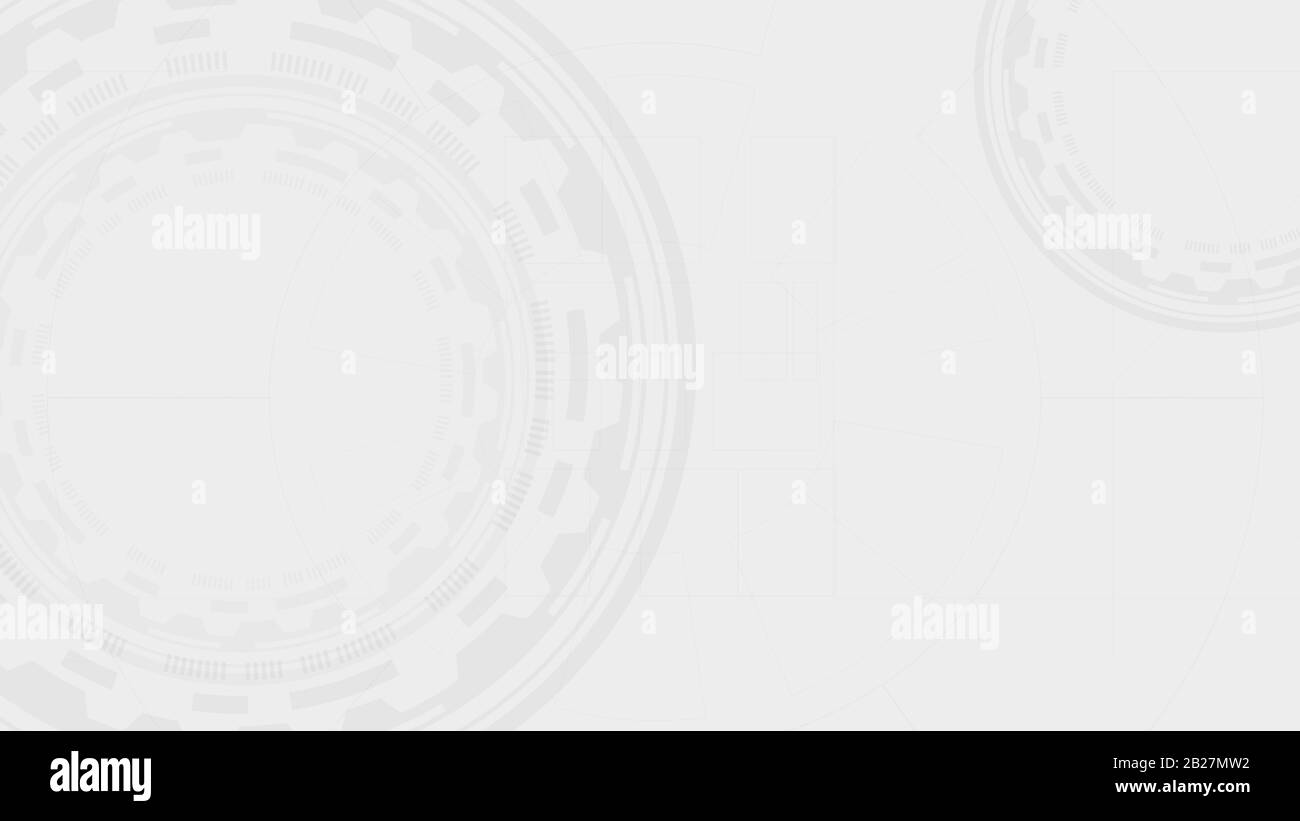 Gray and white abstract technology background vector flat illustration ...