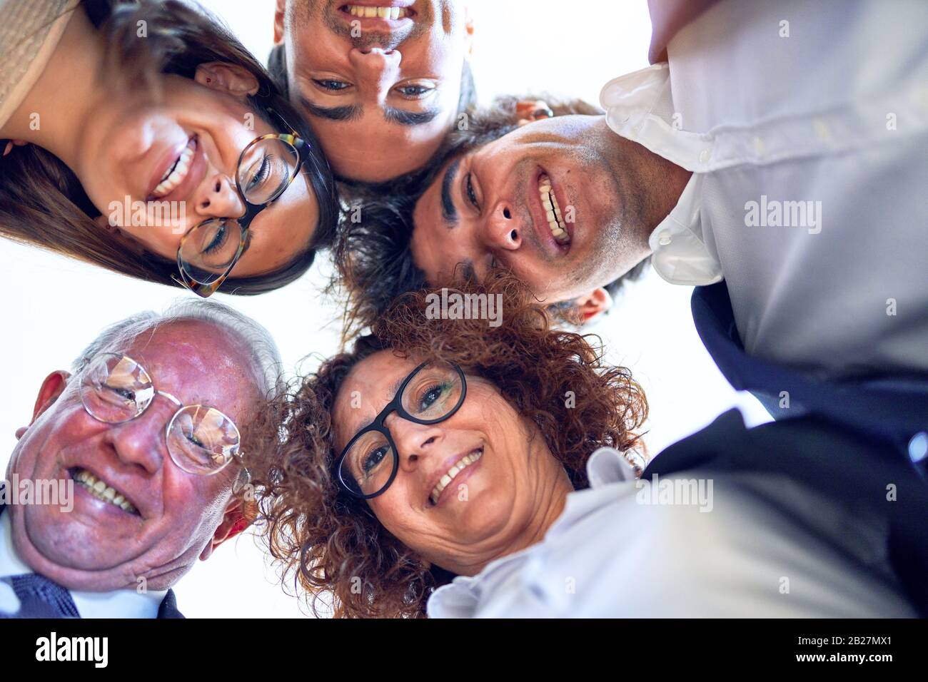 Group of business workers smiling happy and confident. Standing with ...
