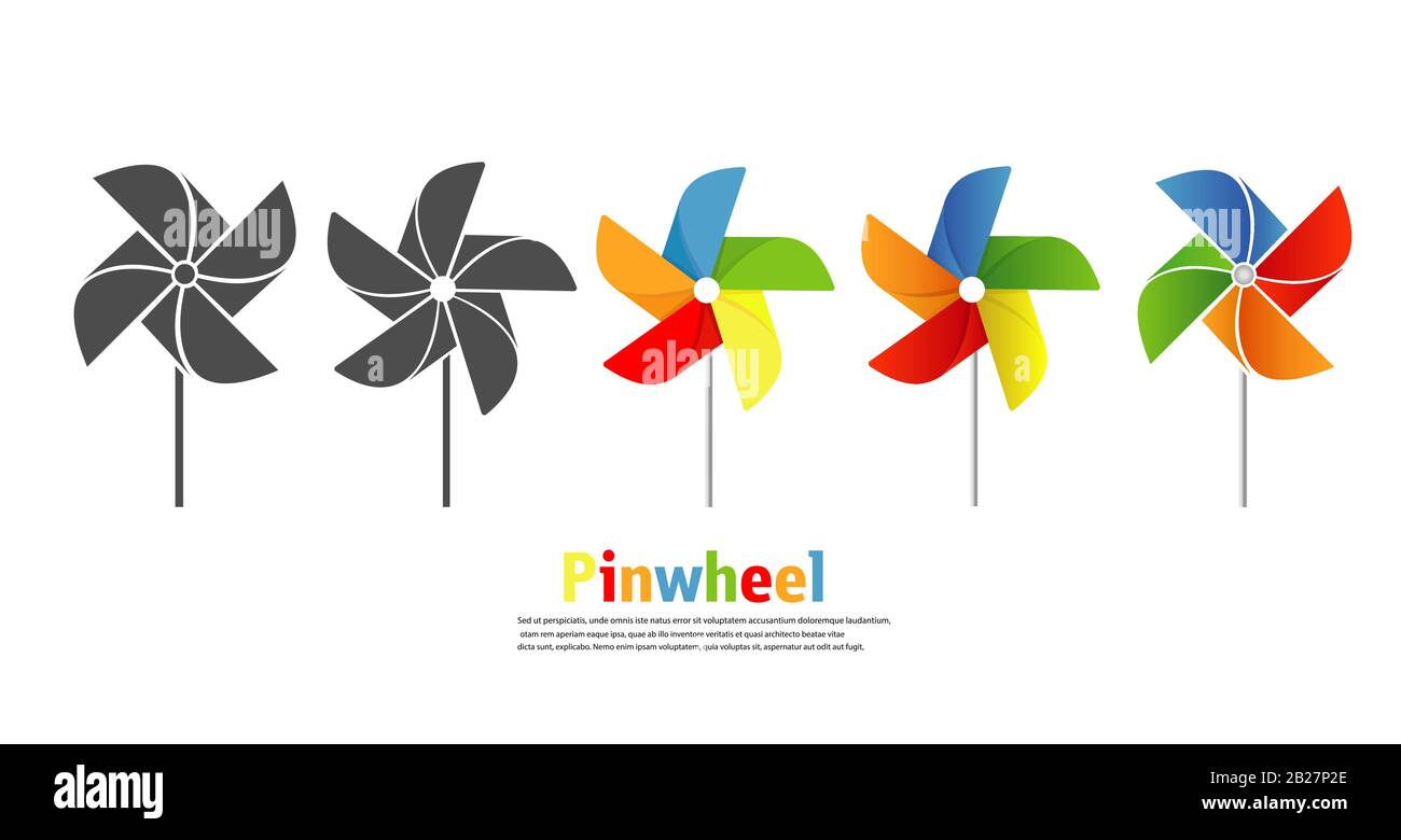 Pinwheel icon vector set illustration Stock Vector Image & Art - Alamy