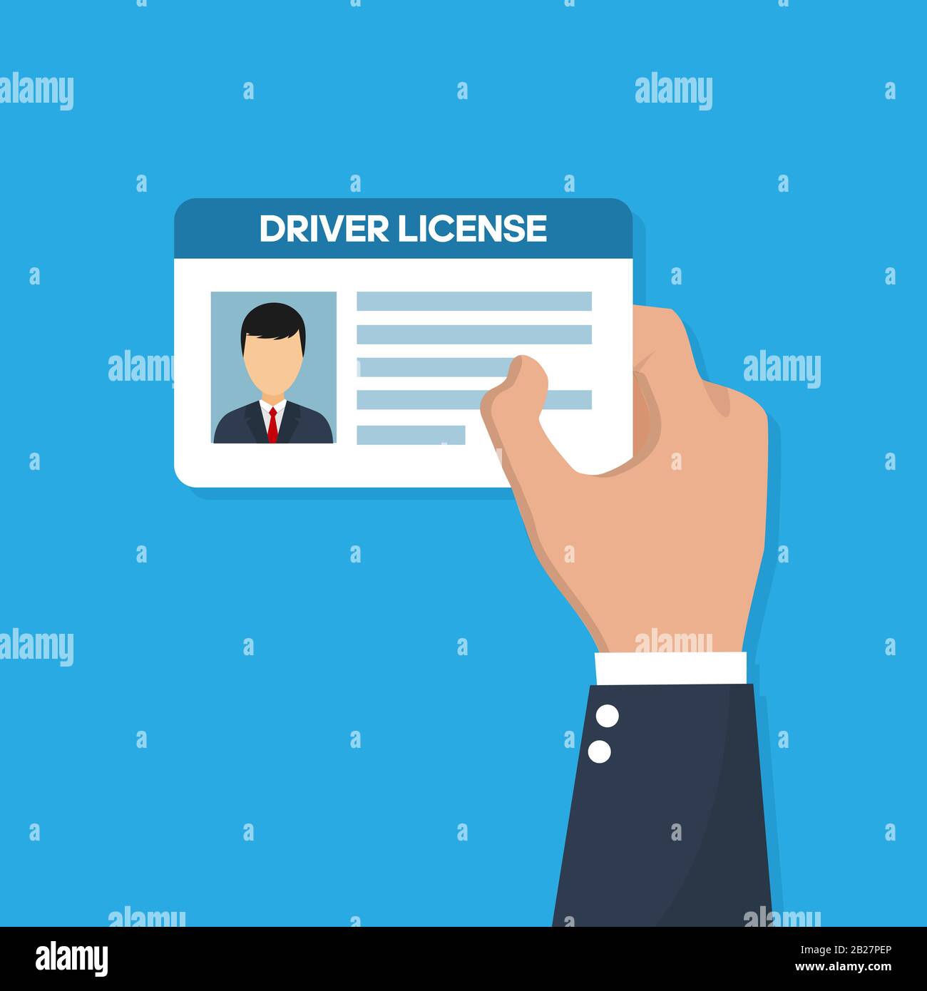 Car driver license identification with photo Stock Vector Image & Art ...