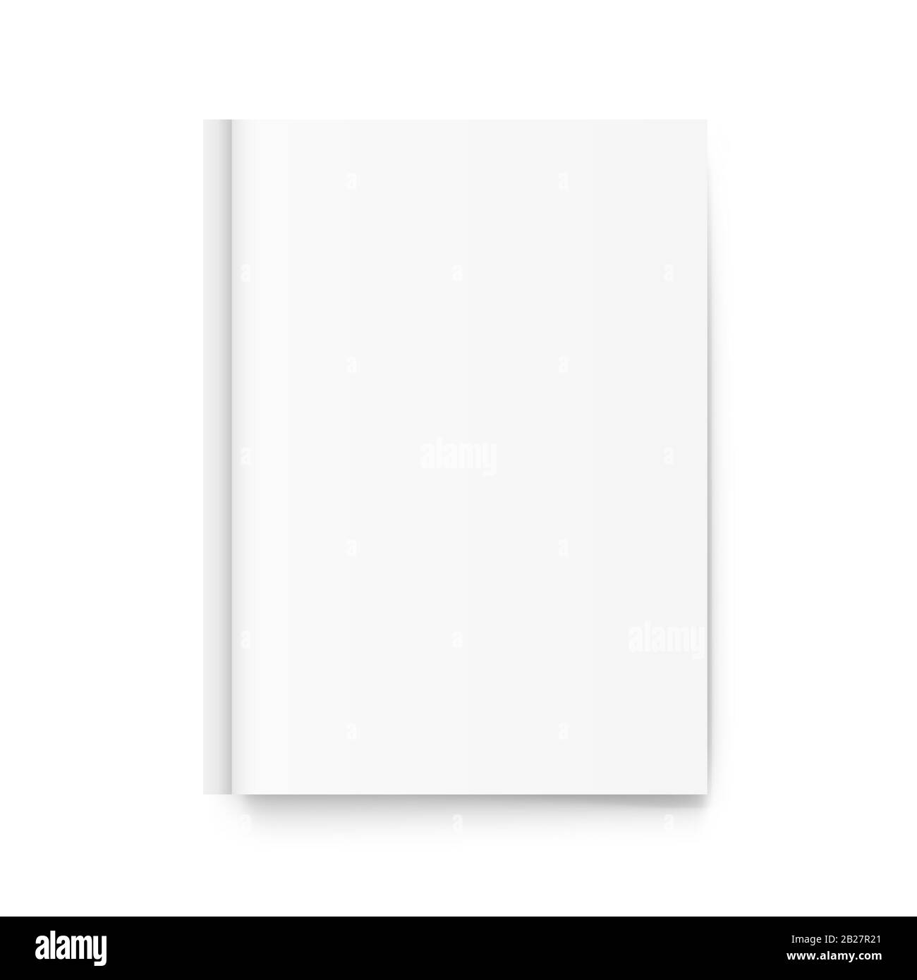 Blank book cover vector illustration. Empty book on white background ...