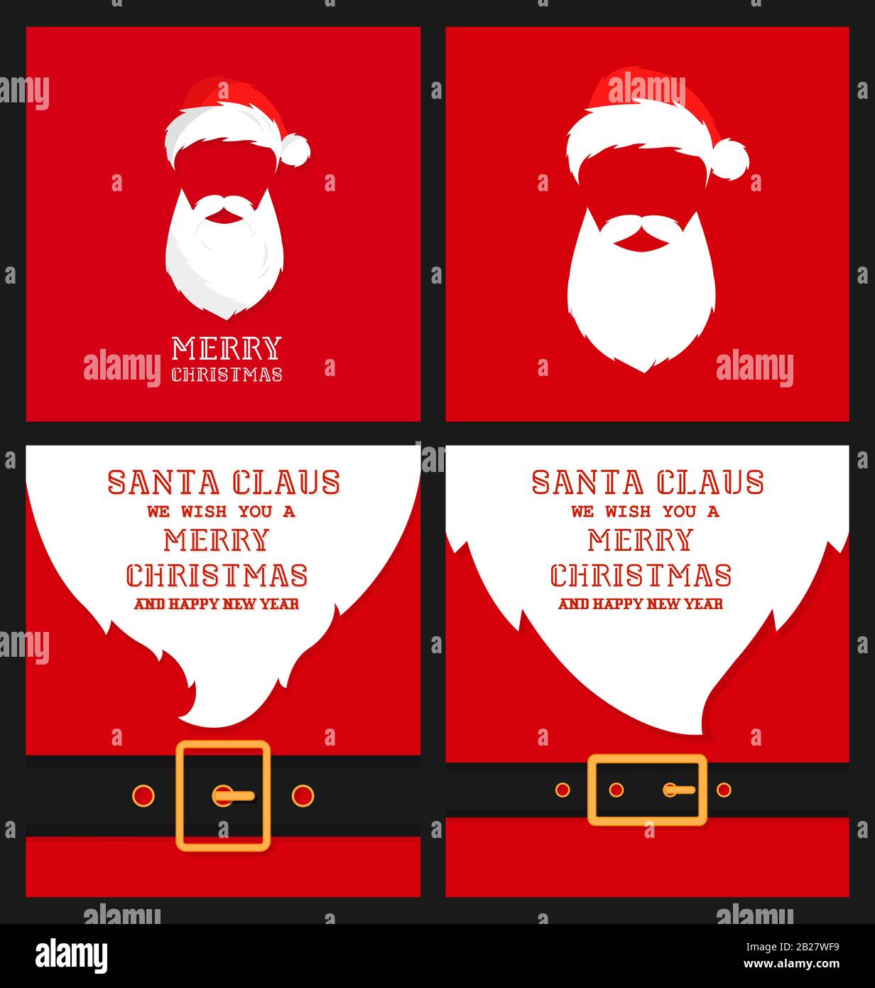 Santa's message banner background. Vector santa beard Stock Vector ...