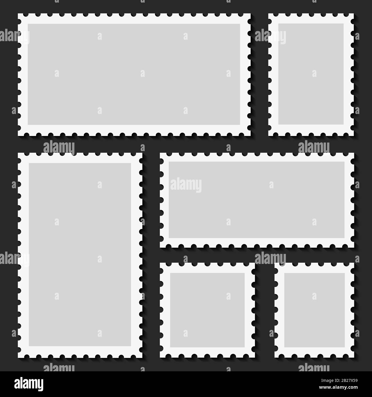 Retro old post stamp set Stock Vector Image & Art - Alamy