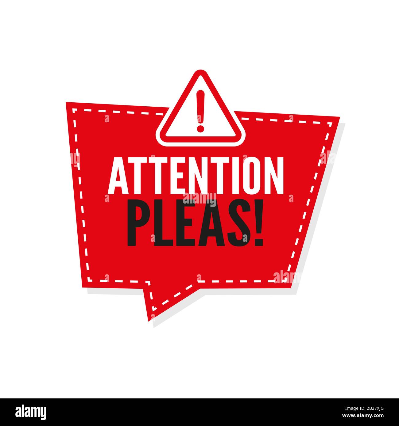 Attention pleas banner template. Vector background Stock Vector Image ...