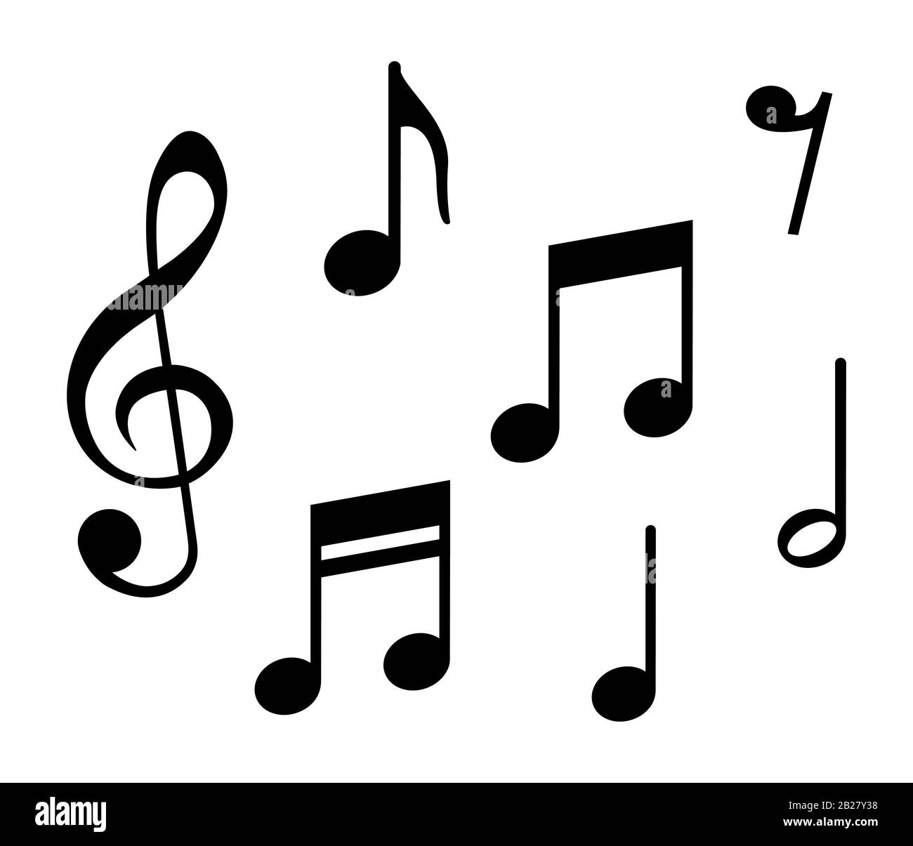 Musical notes icon. Vector illustration Stock Vector Image & Art - Alamy