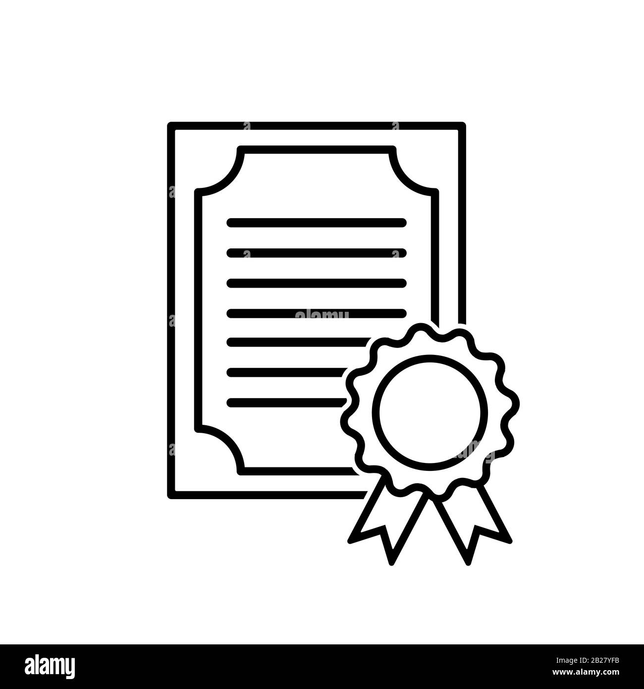 Certified vector icon on white background Stock Vector Image & Art - Alamy