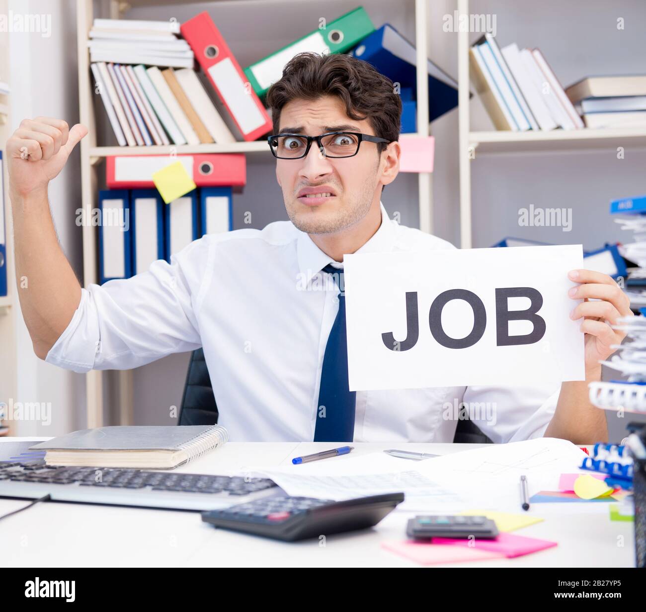 Businessman hiring new employees to cope with increased workload Stock ...