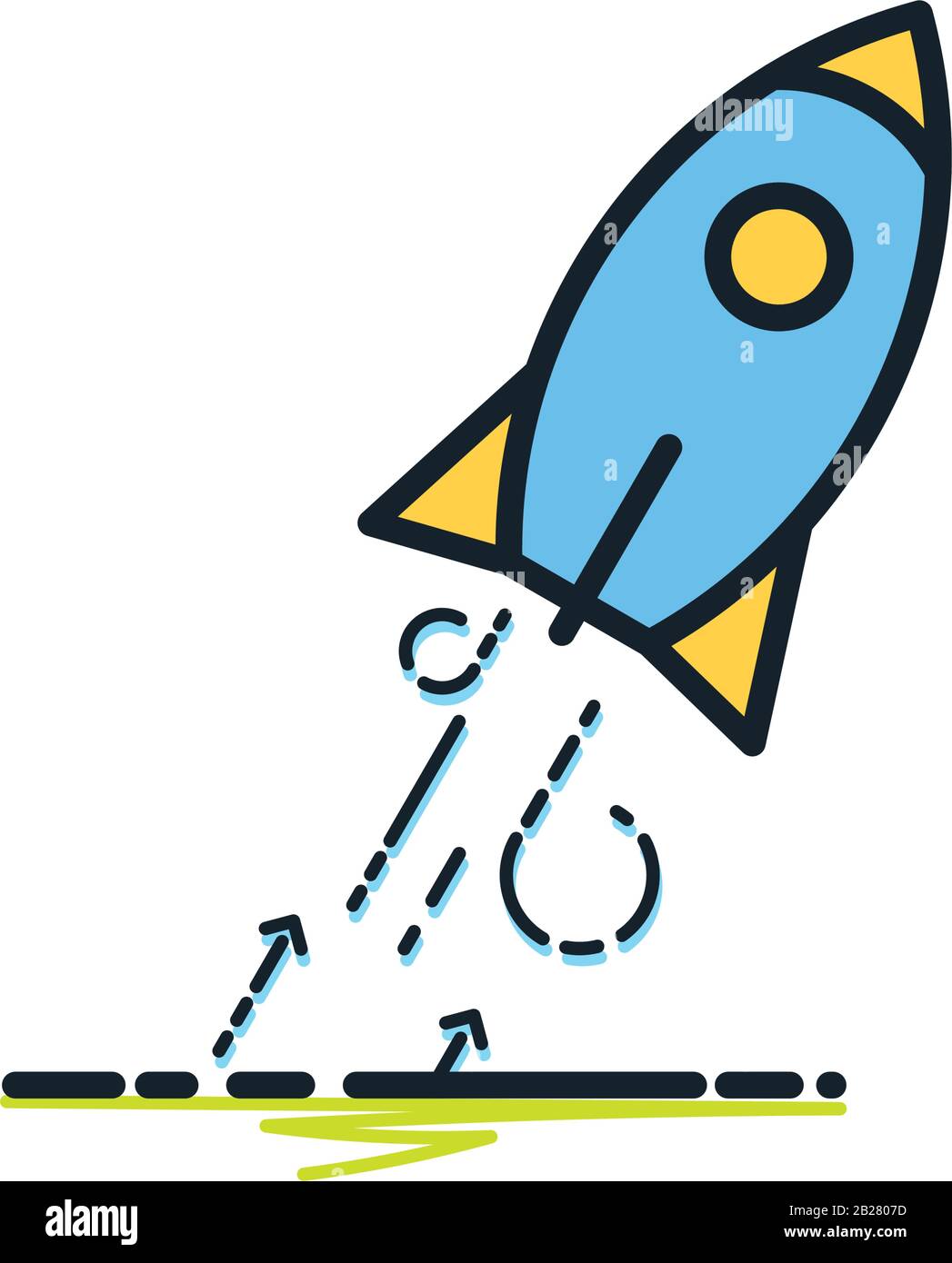 Rocket launch icon outline, Startup, Business opportunity, Aim, Target ...