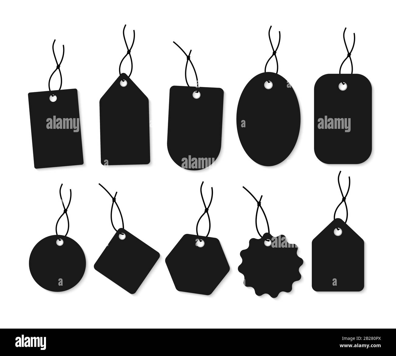 Blank labels template. Price tags set. Vector illustration Stock Vector ...