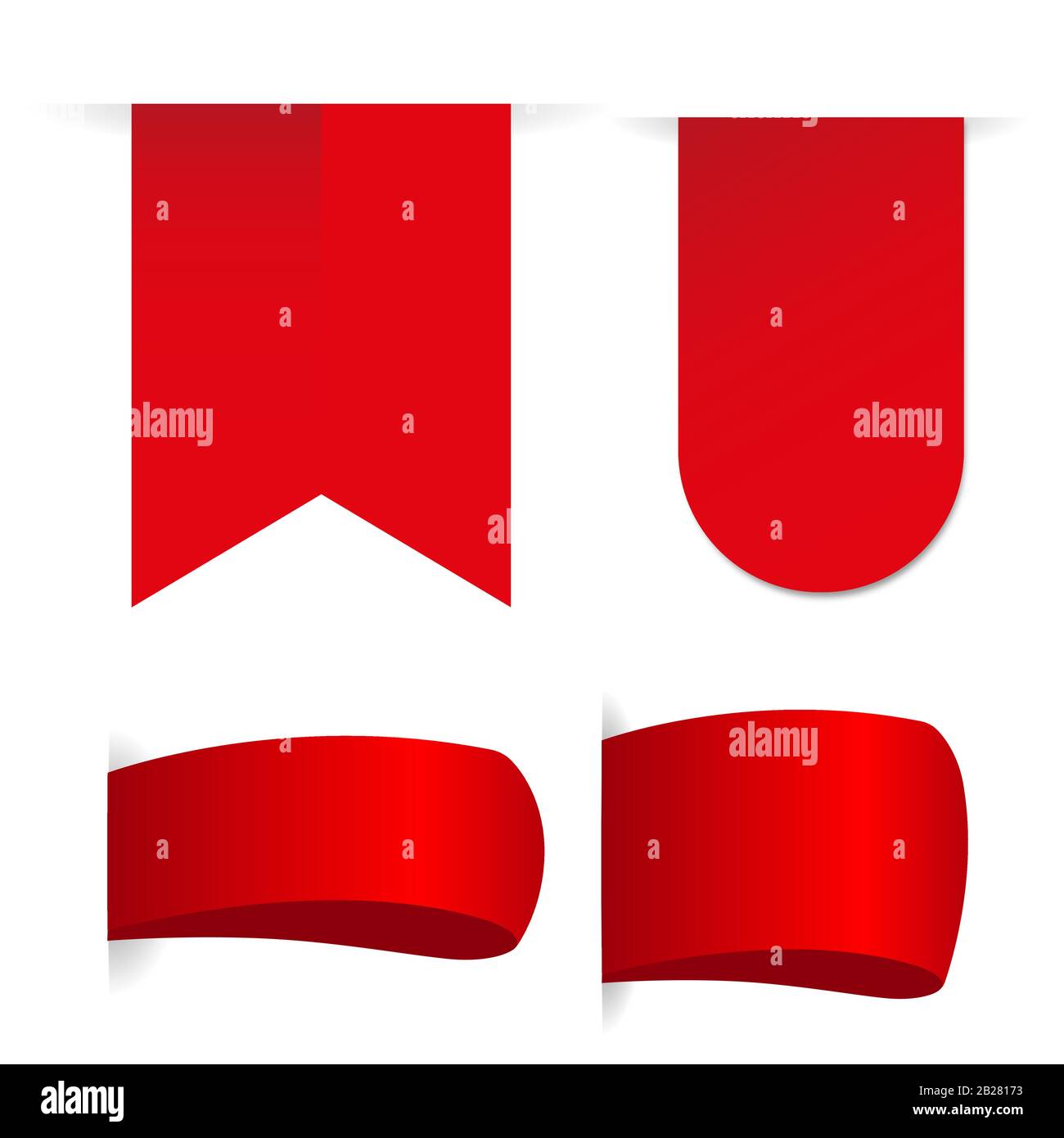 A set of red banners. Vector illustration Stock Vector Image & Art - Alamy