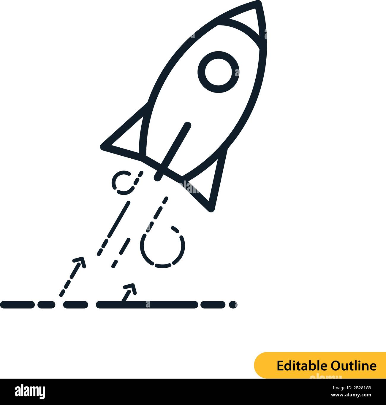 Rocket outline hi-res stock photography and images - Alamy