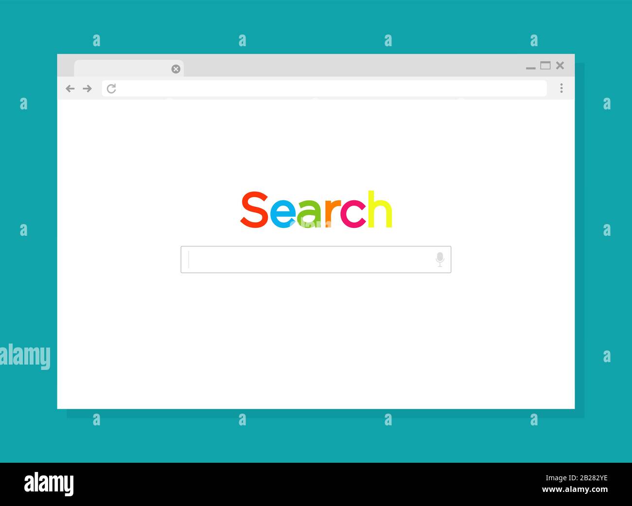 Browser window. Search. Browser in flat style. Search engine ...