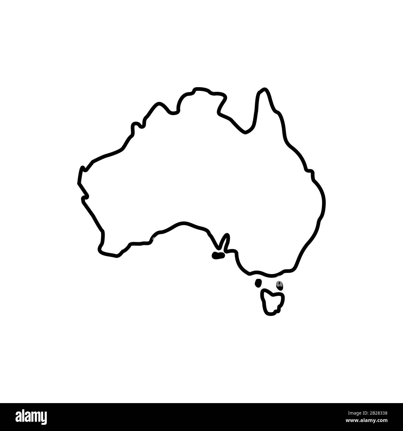 Vector blank map australia Cut Out Stock Images & Pictures - Alamy
