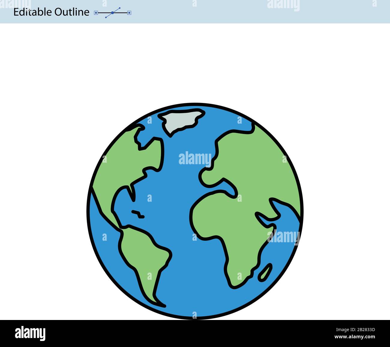 earth icon, world icon, World map, Planet Earth, Globe, Editable stroke ...