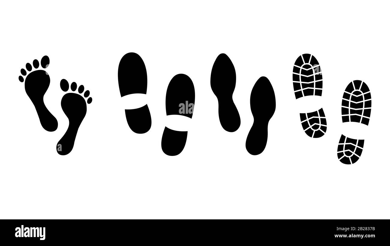 Different human footprints icon. Vector Stock Vector Image & Art - Alamy