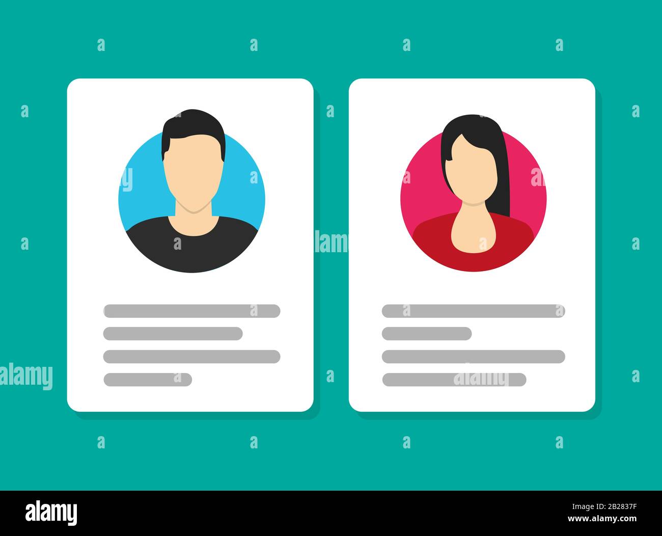 Vector Identification Card Icon. Personal info data icon flat Stock ...