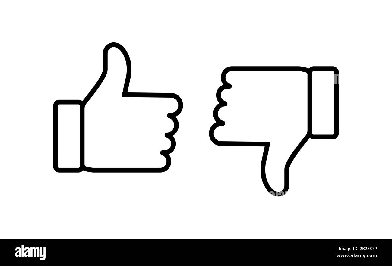 Thumb up and thumb down flat icon. Vector illustration Stock Vector ...