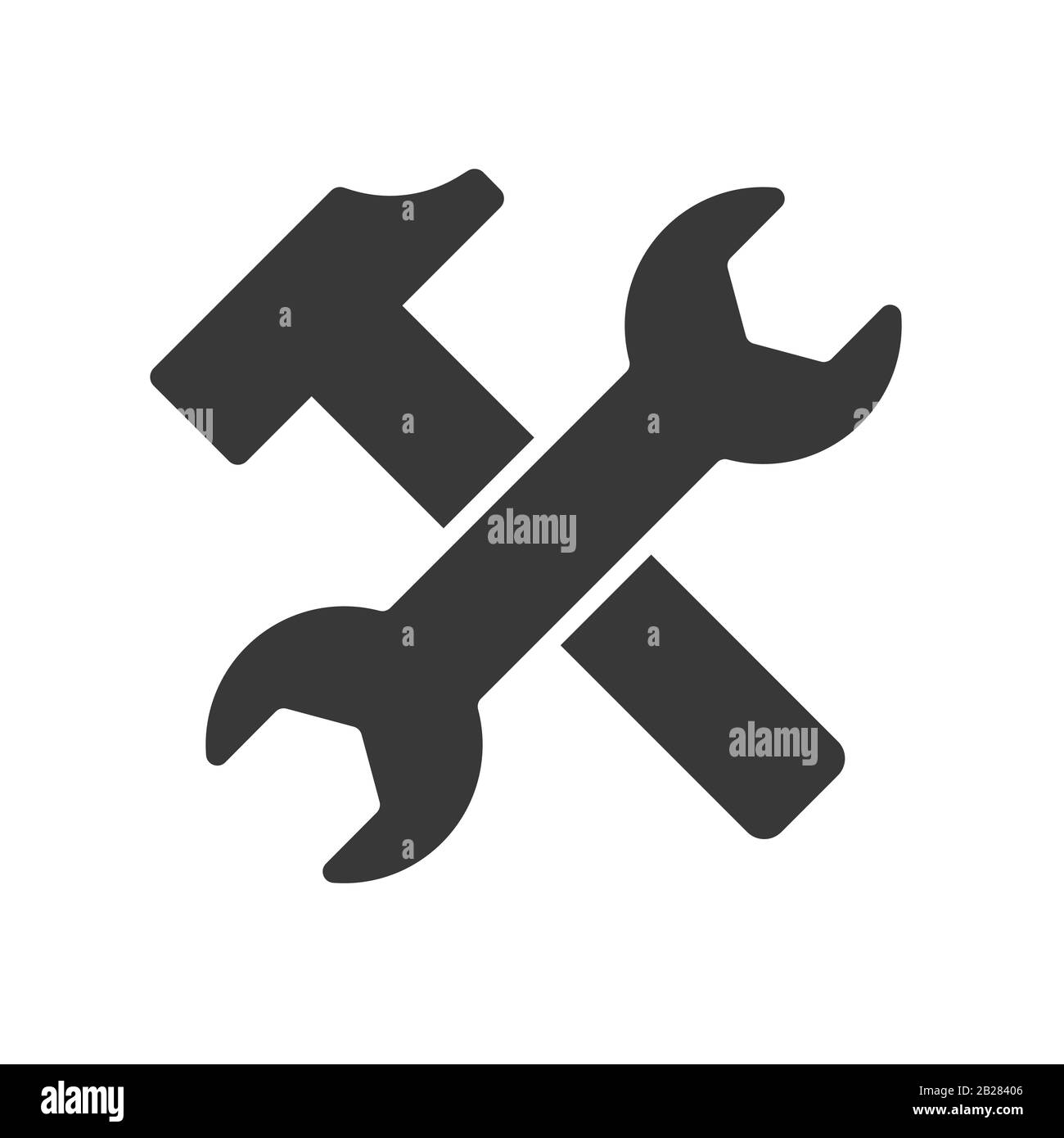 Repair and service sign icon. Flat vector illustration Stock Vector ...