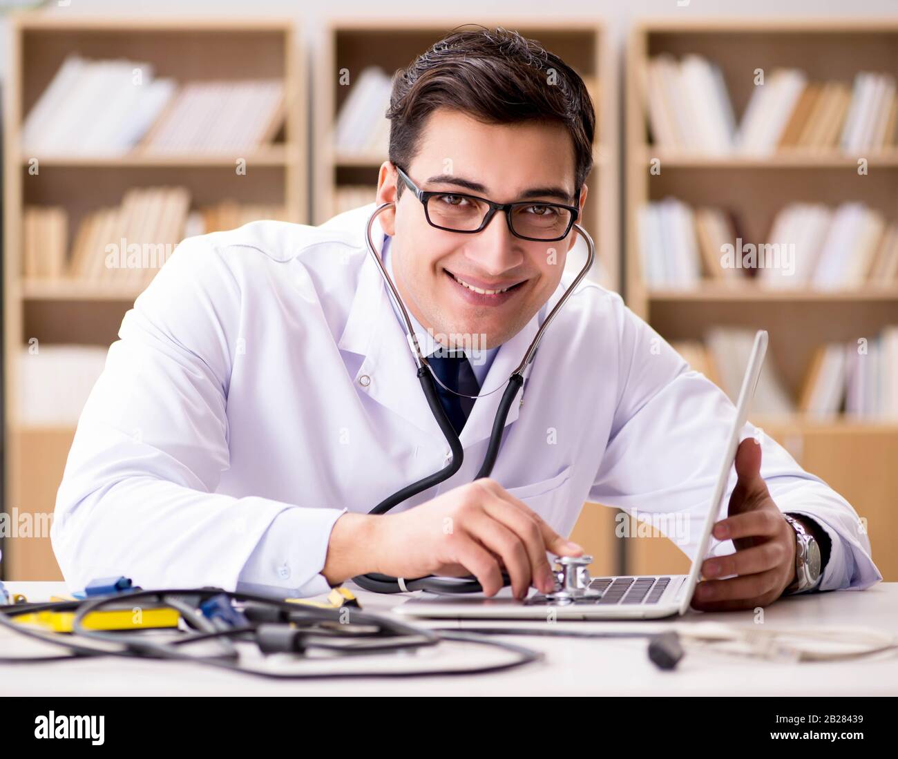 The it technician repairing broken laptop notebook computer Stock Photo ...