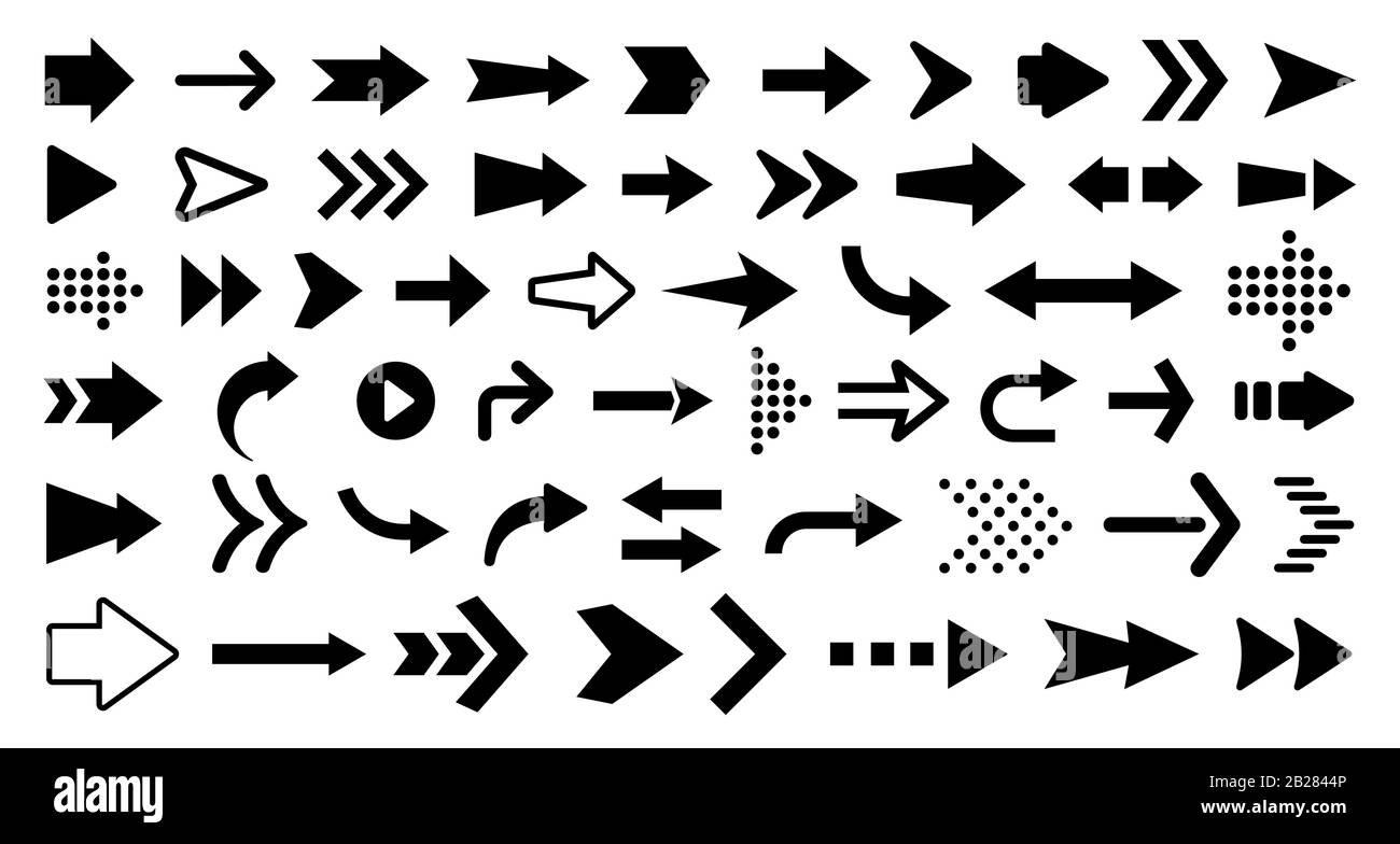 Vector illustration of arrow icons set Stock Vector Image & Art - Alamy