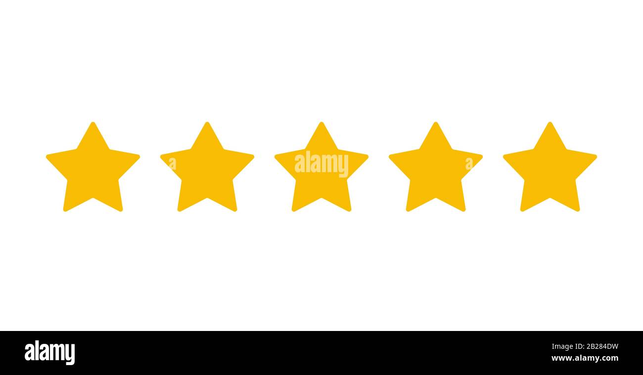 Five star ranking in a flat style. Vector illustration Stock Vector ...