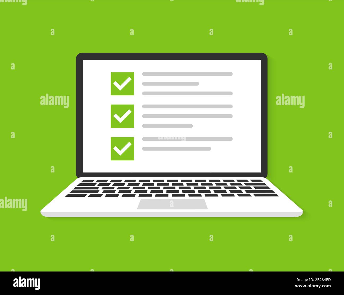 Survey laptop Stock Vector Images - Alamy