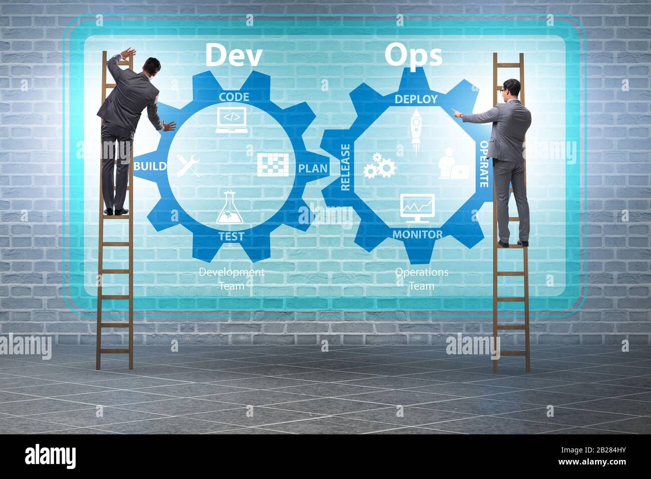 The devops software development it concept Stock Photo - Alamy