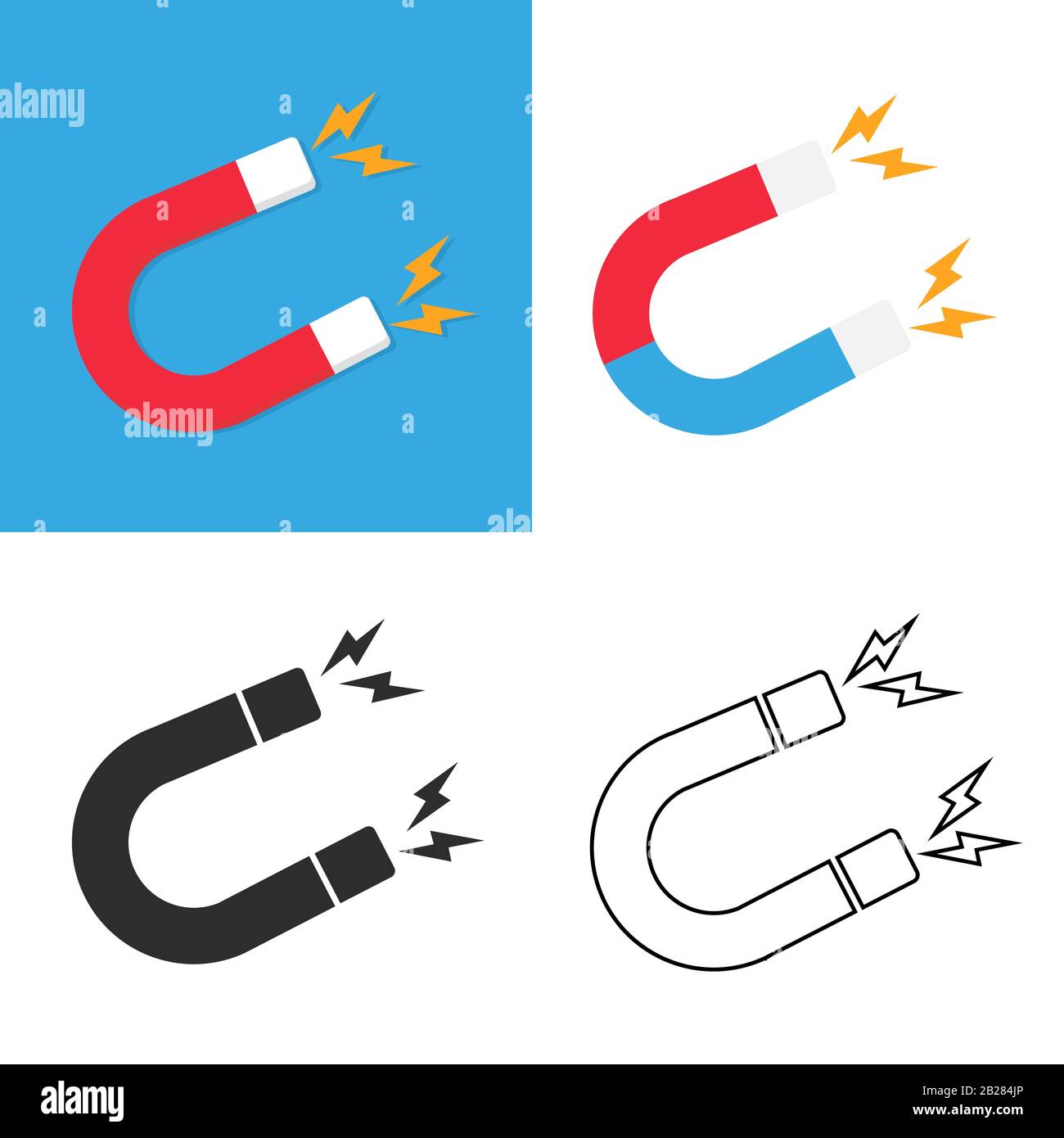 Vector Magnet Icon with magnetic Stock Vector Image & Art - Alamy