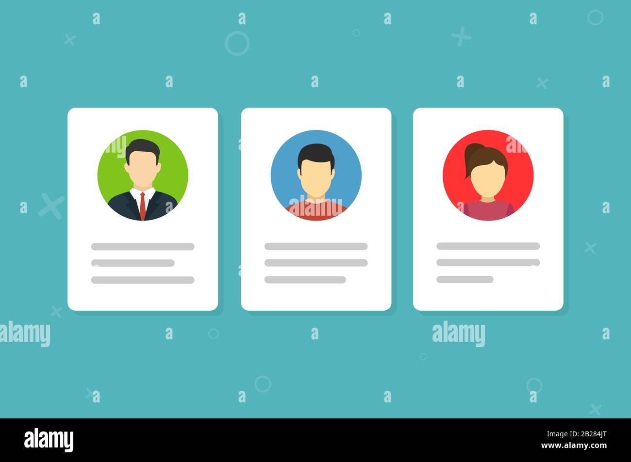 Identity document with person photo and info. Vector icon in flat Stock ...