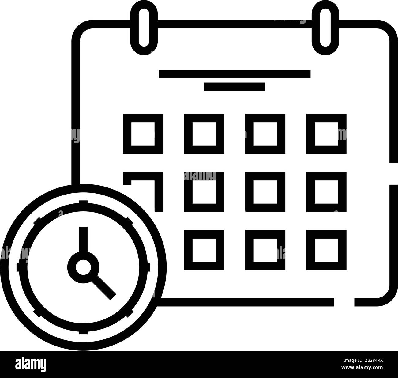 Schedule line icon, concept sign, outline vector illustration, linear ...