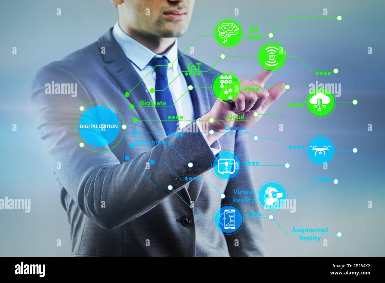 The digital transformation and digitalization technology concept Stock ...