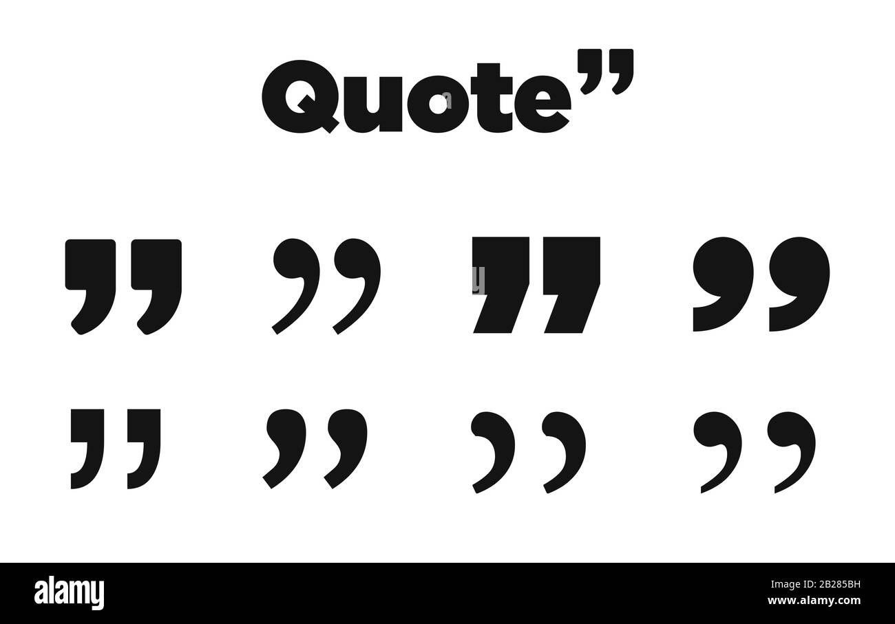 Quote vector illustration icon on white background Stock Vector Image ...