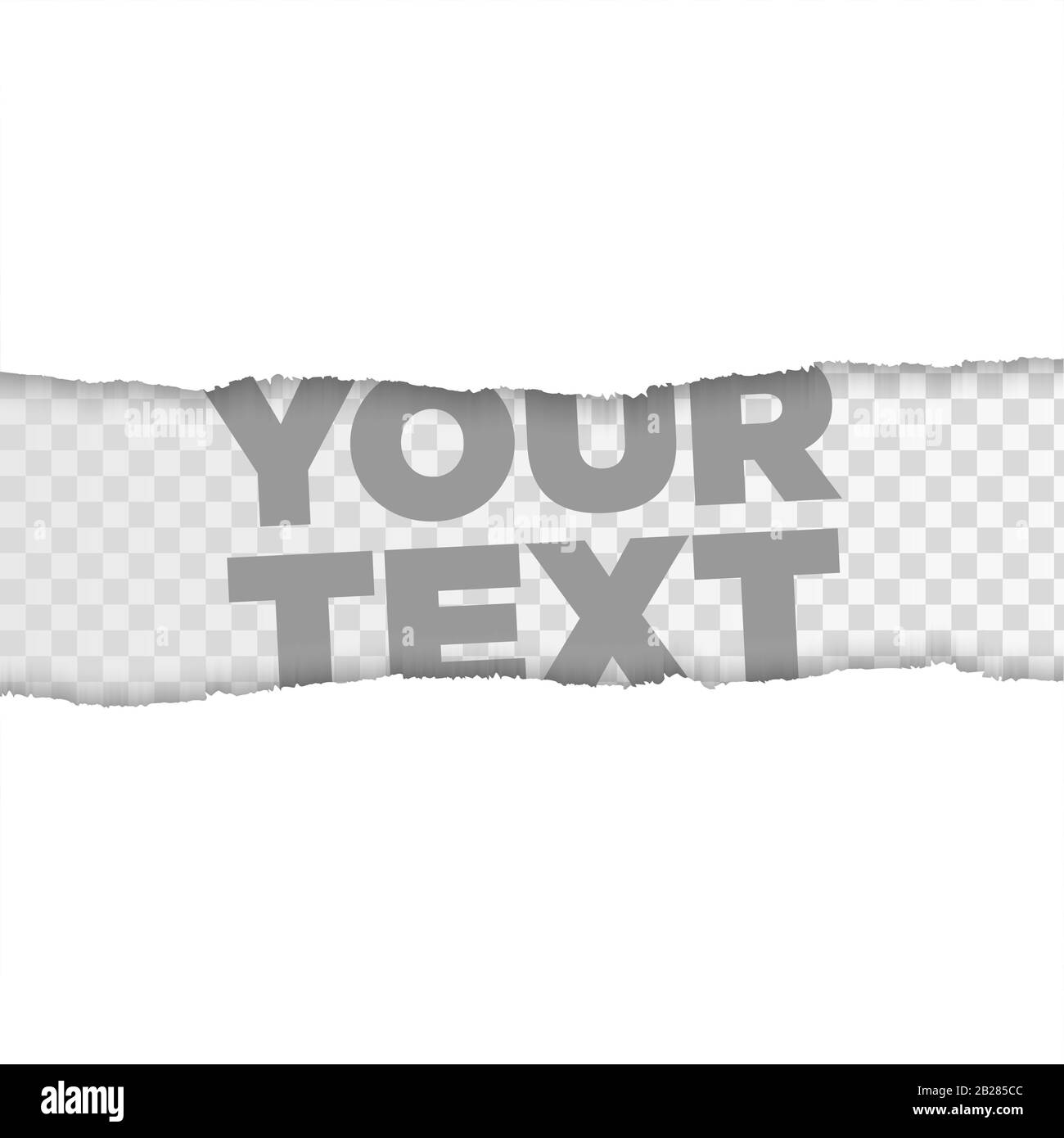 Ripped squared paper strips for text or message. Torn note paper Stock ...